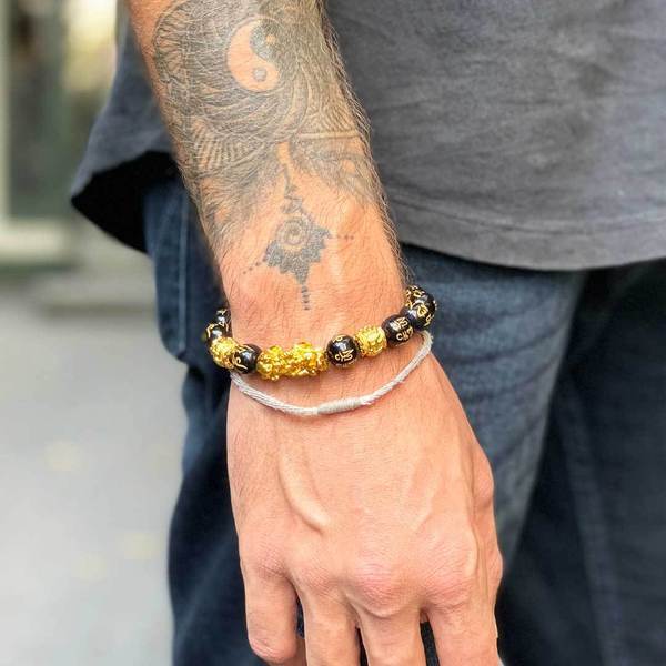 FENG SHUI BLACK OBSIDIAN WEALTH BRACELET Braceley Co